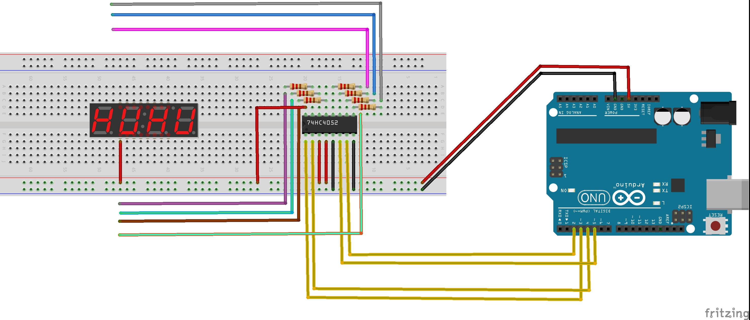 [Résolu] Arduino : Décodeur CD4511BE / Aff 7 seg. YS par Dragon68 - OpenClassrooms